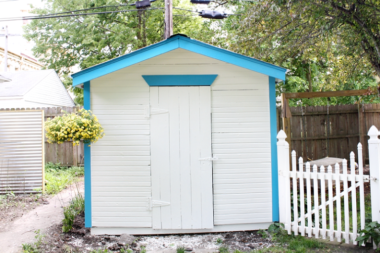 Vintage Backyard Shed Makeover